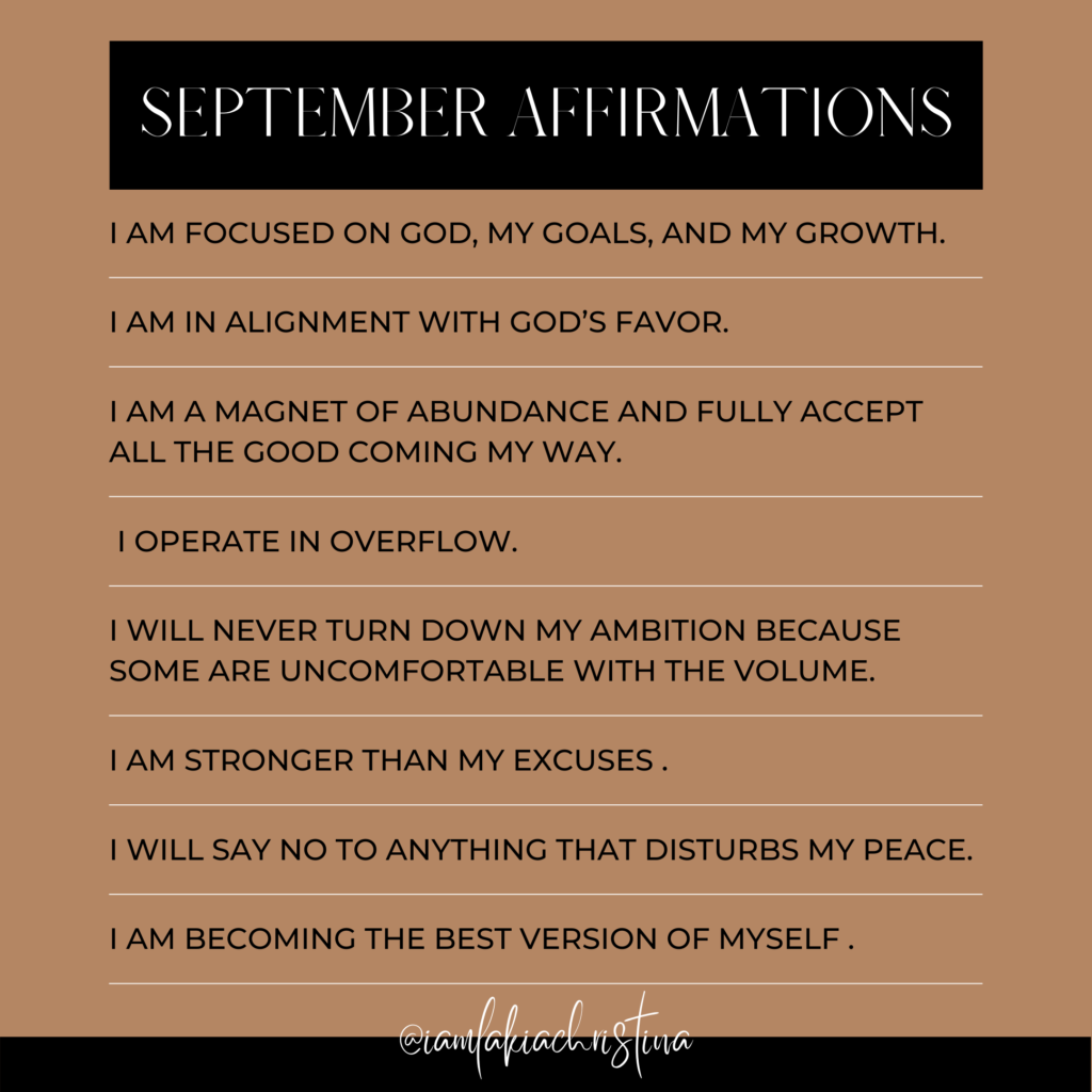 Get Ready for September With These Affirmations - Lakia Christina